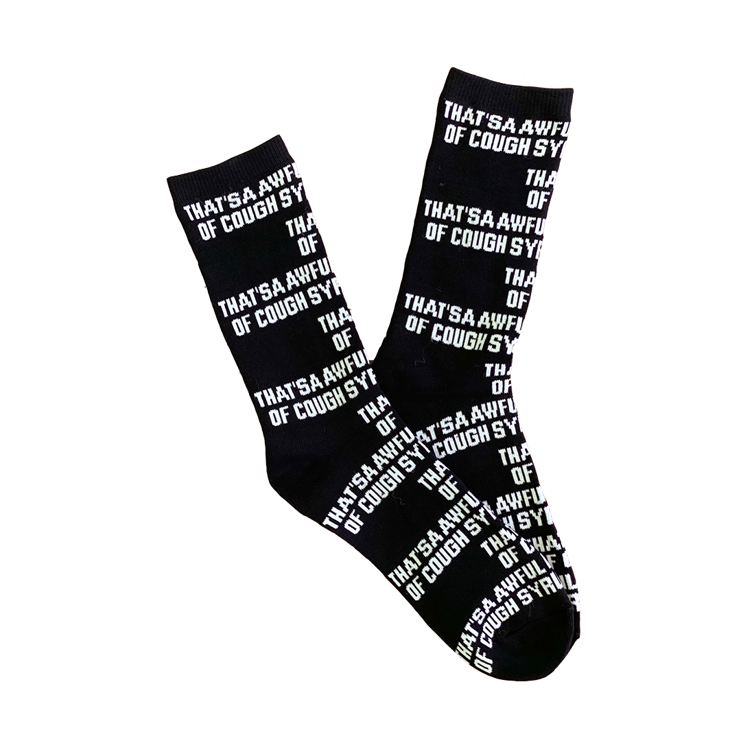 Cough Syrup Socks - Black – THATS A AWFUL LOT OF... LLC