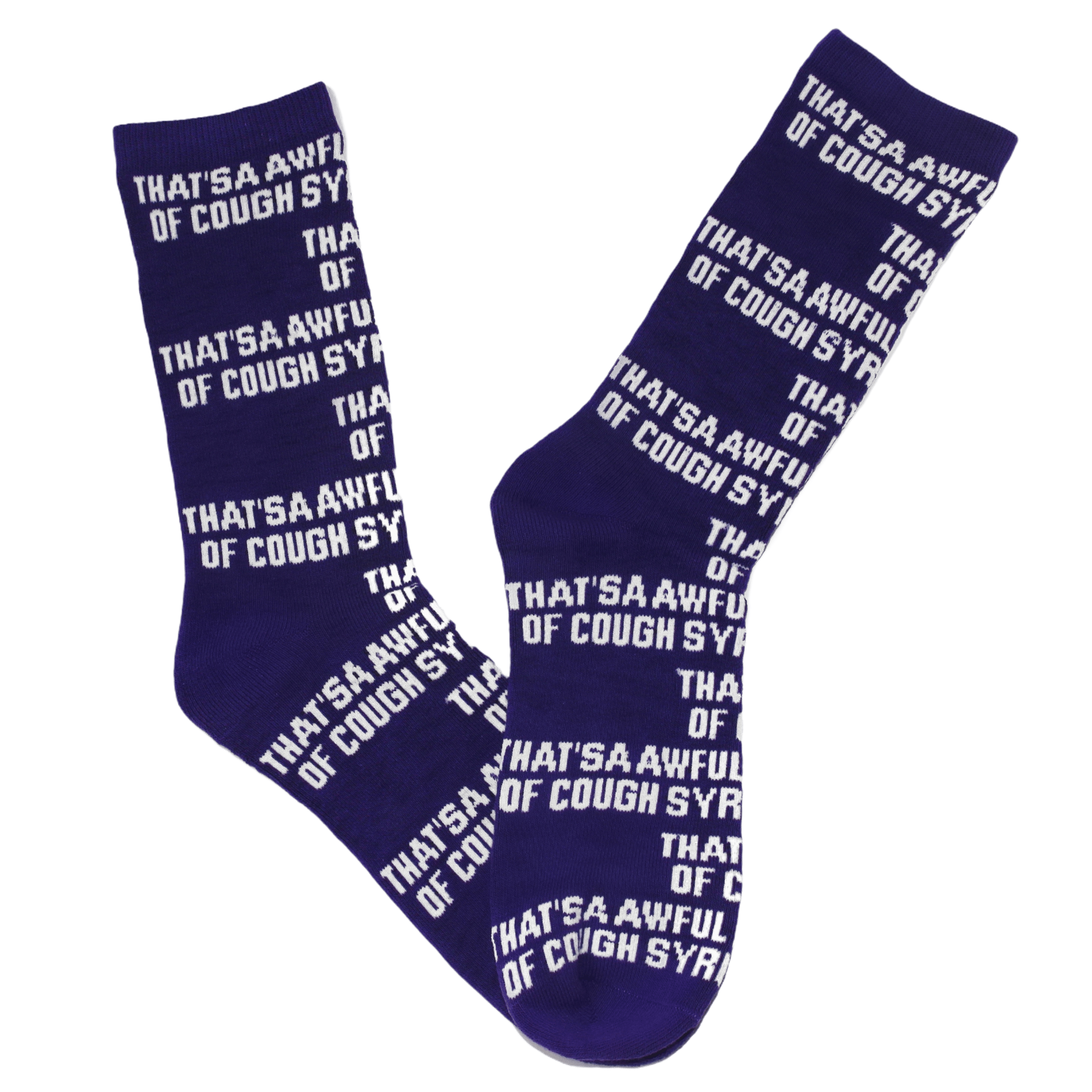 Cough Syrup Socks - Navy – THATS A AWFUL LOT OF... LLC